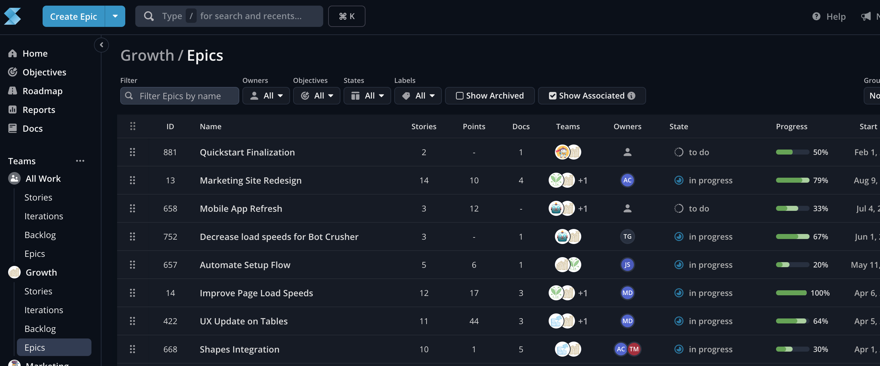 8. Create Epics – Shortcut Help Center